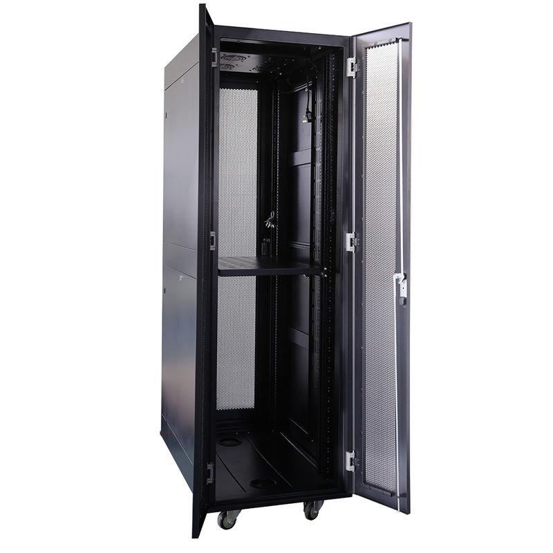 SPCC Black 42U Enclosed Server Rack Cabinet Floor Standing Rack 2 ...