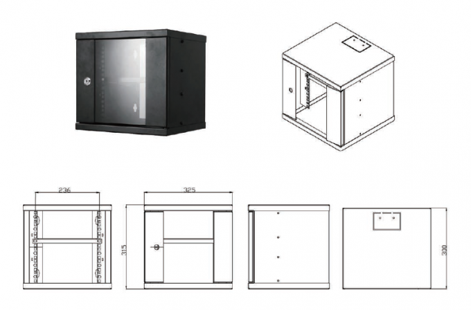 Le IP20 Server Network Cabinet 10 Inch Soho Rack