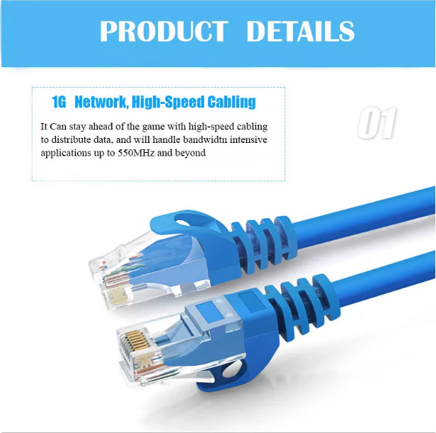 Utp Color Code 3m Cat6 24AWG Patch Cord Network Cable Lan Cable