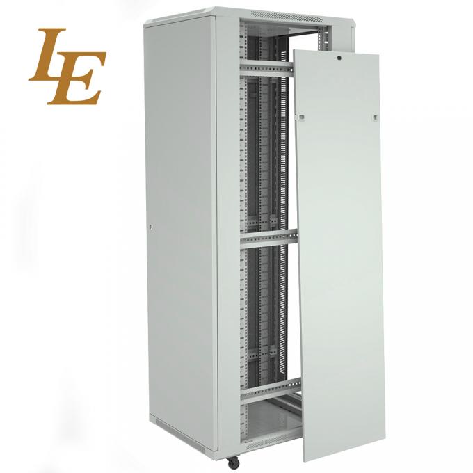 800kg Payload Data Center Network Cabinet With Perforated Glass Door
